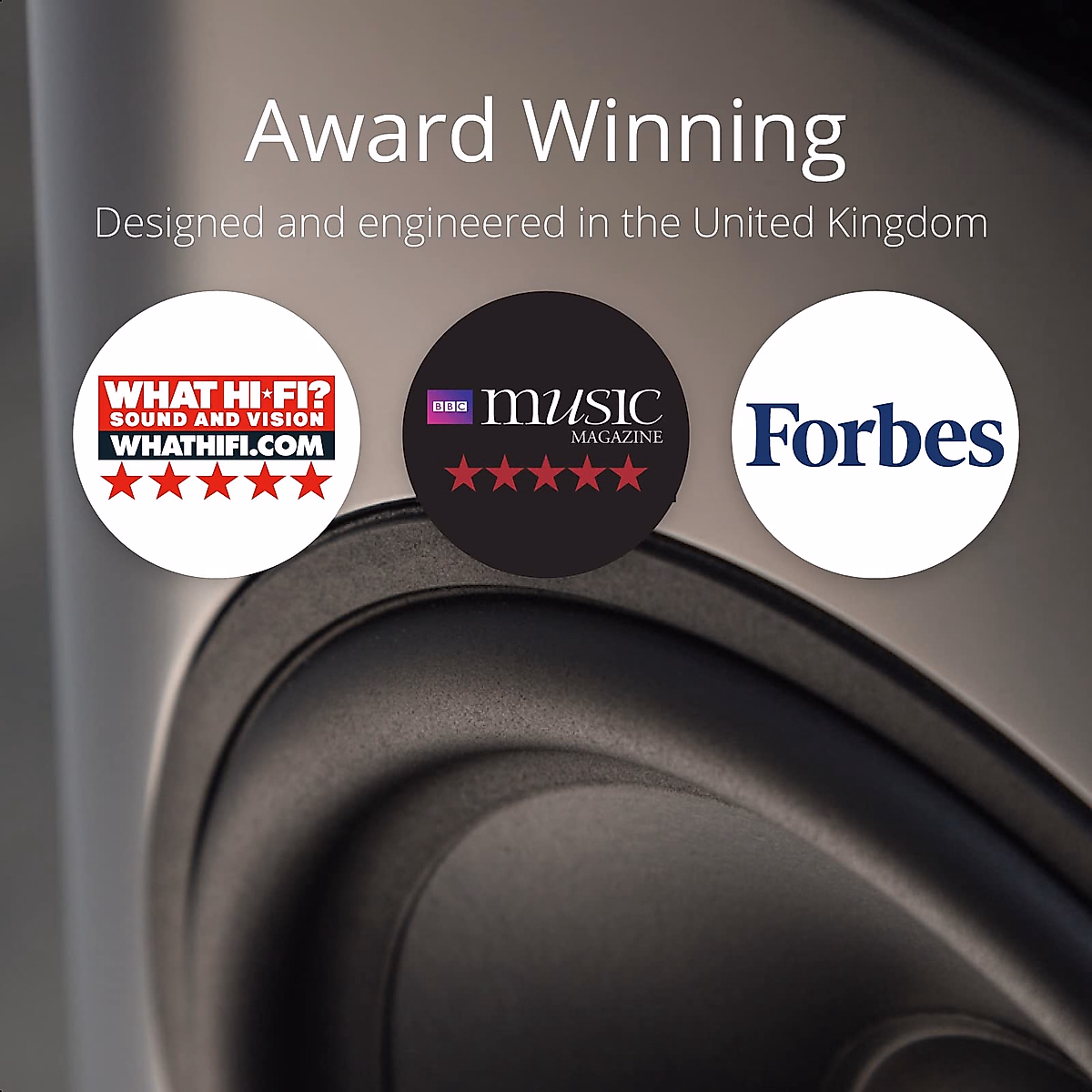 Q Acoustics 3020i Bookshelf Speakers Pair English Walnut - 2-Way Reflex Enclosure Type, 5" Bass Driver, 0.9" Tweeter - Stereo Speakers/Passive Speakers for Home Theater Sound System