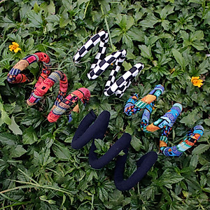 Spiral Lock Hair Tie Dreadlock Accessory Bendable Hair Ties for Women and Men Ponytail Holders Colorful Dreadlock Hair Tie Long Dreads Thick Curly Hair Holder (Midnight)