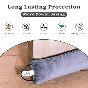 My OLi Under Door Draft Stopper Decorative Wind Stopper 36 inch for Door & Window Noise Blocker Gap Stoppers Window Sealer - Light Gray