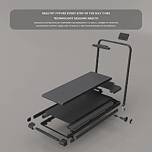 Bifanuo 2 in 1 Folding Treadmill, Smart Walking Running Machine with Bluetooth Audio Speakers, Installation-Free，Under Desk Treadmill for Home/Office Gym Cardio Fitness（Black）