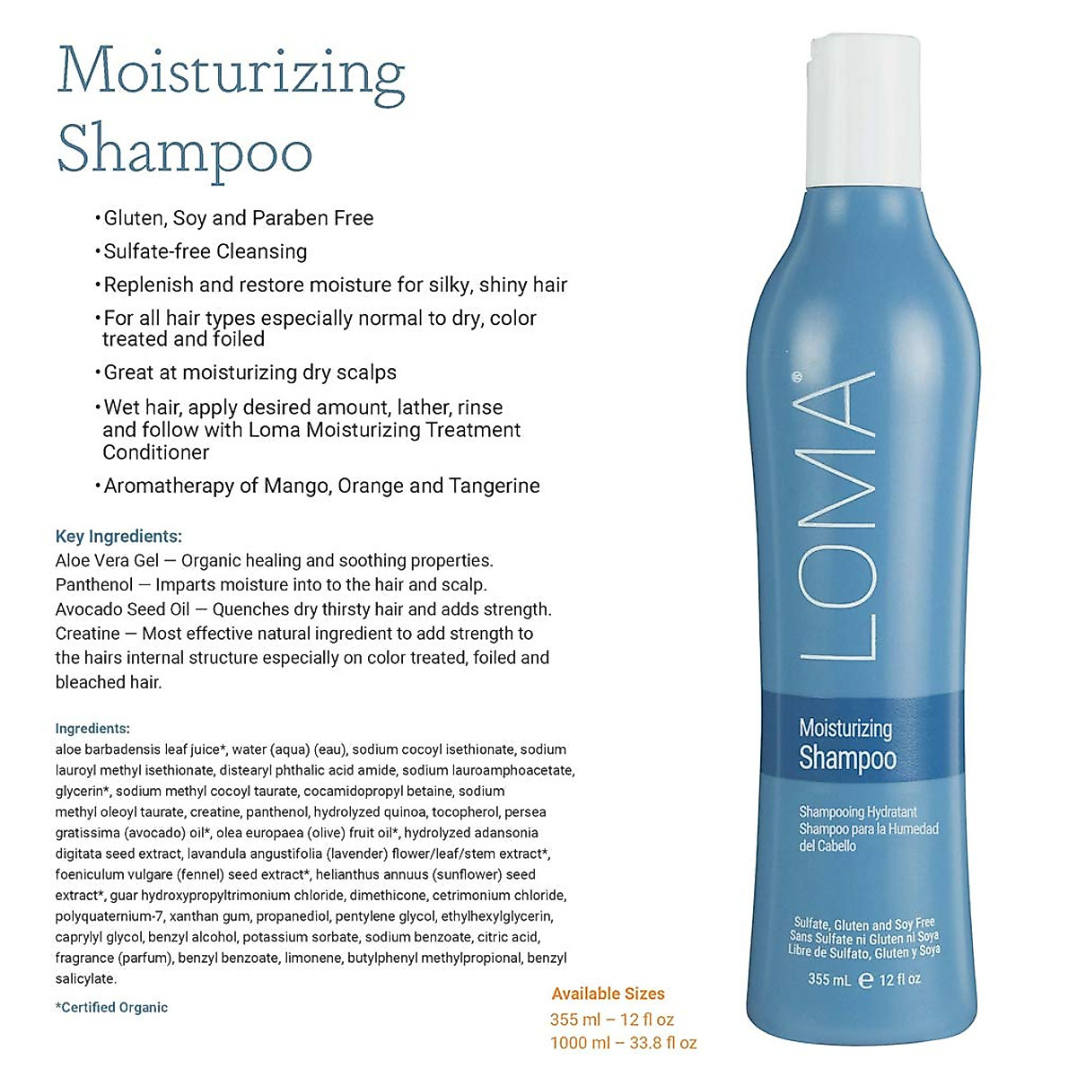 Loma Hair Care Moisturizing Shampoo & Treatment Duo