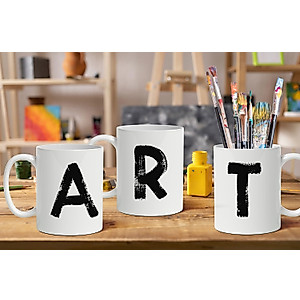 Retreez Initial A-Z Hand Drawn Grunge Alphabet Monogrammed Monogram Mug 11 Oz Ceramic Tea Coffee Mugs - Appreciation Thank You Holiday Birthday Gifts for her friend coworker sister bestie - N Initial