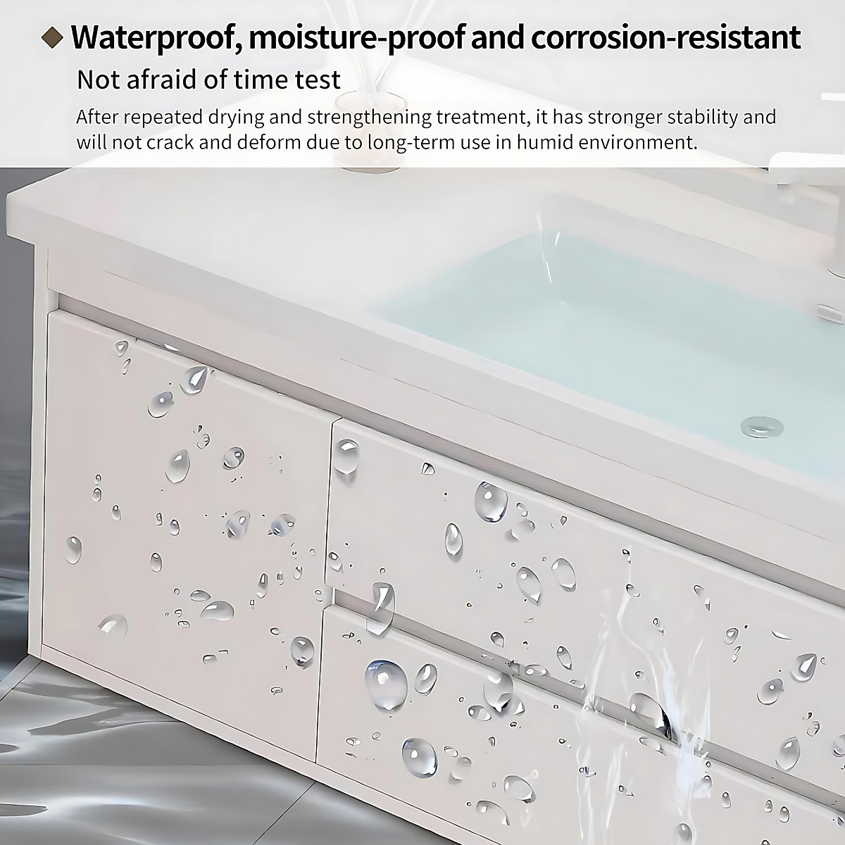 ZGNBSD Bathroom Vanity with Sink - Stylish Bathroom Sink Cabinet, Floating Vanity & Intelligent Fog-Free Mirror Cabinet | Solid Wood Material | Modern Bathroom Cabinet with Sink (28")