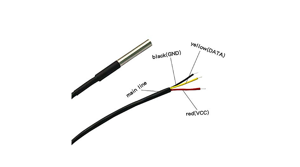 V TELESKY Waterproof DS18B20 Temperature Sensor 6.6Ft