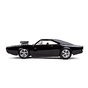 Jada Toys Fast & Furious 1:24 Dom's 1970 Dodge Charger R/T Die-cast Car Bare Metal, Toys for Kids and Adults, Black