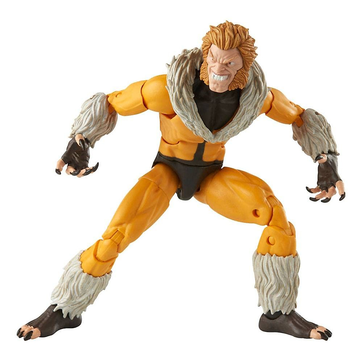 Marvel Legends Series X-Men Sabretooth Action Figure 6-Inch Collectible Toy, 3 Build-A-Figure Part
