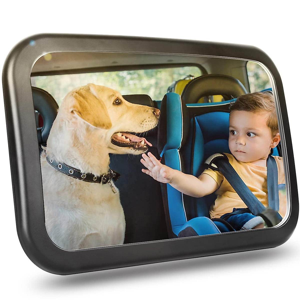 Srnede Baby Car Mirror Baby Rear Facing Seat Mirror for Infant Child with Wide Crystal Clear View Shatterproof