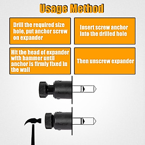 Wztepeng 868 Screw Anchor Expander Hollow Wall Set Tool Compatible with Greenlee 84299 Power Drill Part For Caulking Anchor Size 1/4'' - 20