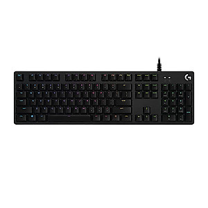 Logitech G512 SE Lightsync RGB Mechanical Gaming Keyboard with USB Passthrough - Black (Renewed)