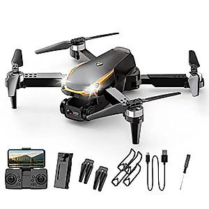 Mini Drone, Foldable Dual 1080P Camera HD Drone, 2.4GHz WiFi Quadcopters with Control, 3-Level Flight Speed, Gravity Control, Rolling 360°, for Adults & Kids Gift