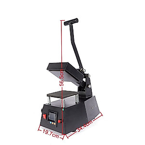 Heat Press Machine, 110V Digital Press Single Heater 600W Small Digital Label Heat Press Machine T-Shirt Logo Printing for Transfer Stickers Labels DIY Logo, 0-250℃