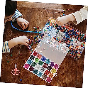 EXCEART 1 Set Hand Beaded Gemstone Loose Beads Charm Spacer Beads Bracelet Bead Kit DIY Bracelet Beads Crystal Beads Necklace Spacer Beads Pastel Beads Bead Necklace Glass Crystal Line