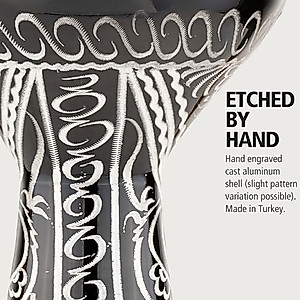 Meinl Percussion Mini Doumbek Egyptian Goblet Drum, Hand Engraved — Made in Turkey — Synthetic Head, 2-Year Warranty (HE-1018)