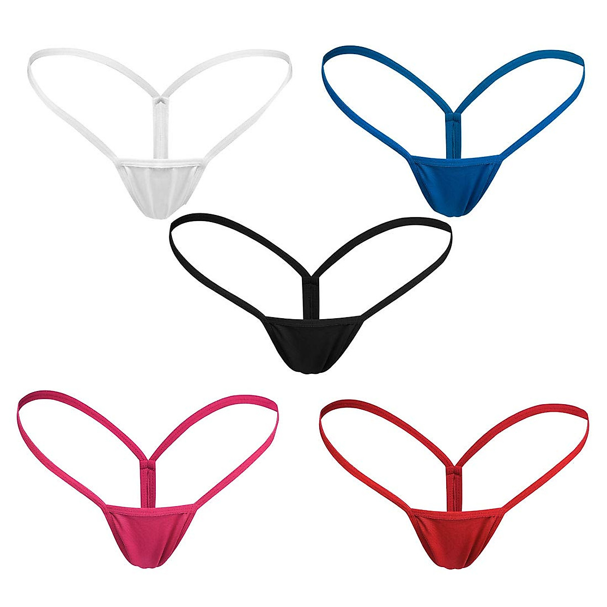 Justgoo Womens Sexy G-String Micro Back Thongs Panties Underwear Low Rise T-Back Underpants