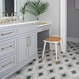 Goo-Ki 6 Pack 5" Center to Center Light Brushed Brass Modern Cabinet Pulls Solid Contemporary Home Improvement Hardware Brushed Drawer Pulls Zinc Alloy Kitchen Handles