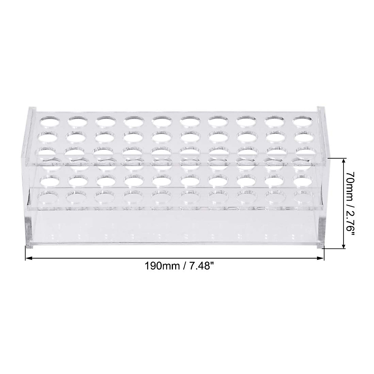 uxcell Acrylic Test Tube Holder Lab Stand Rack 3x10 Wells for 11-13mm Centrifuge Tubes Clear