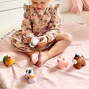 Melissa & Doug Pop Blocs Farm Animals Educational Baby Toy - 10 Linkable Pieces