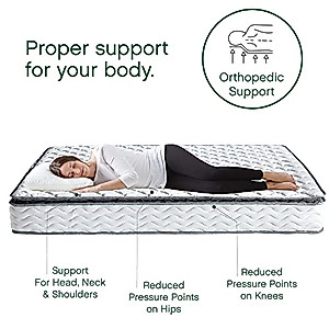 Classic Brands Decker 10-Inch Pillow Top Innerspring Mattress, Queen | Bed in a Box