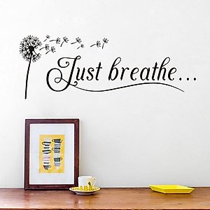 Dandelion Wall Decals, Graphics Stickers for Bedroom Living Room Bathroom Decor 23×8In