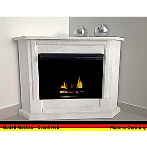 Gel + Ethanol Fire-Places Ethanol Corner Fireplace Model Moskau Granite Light