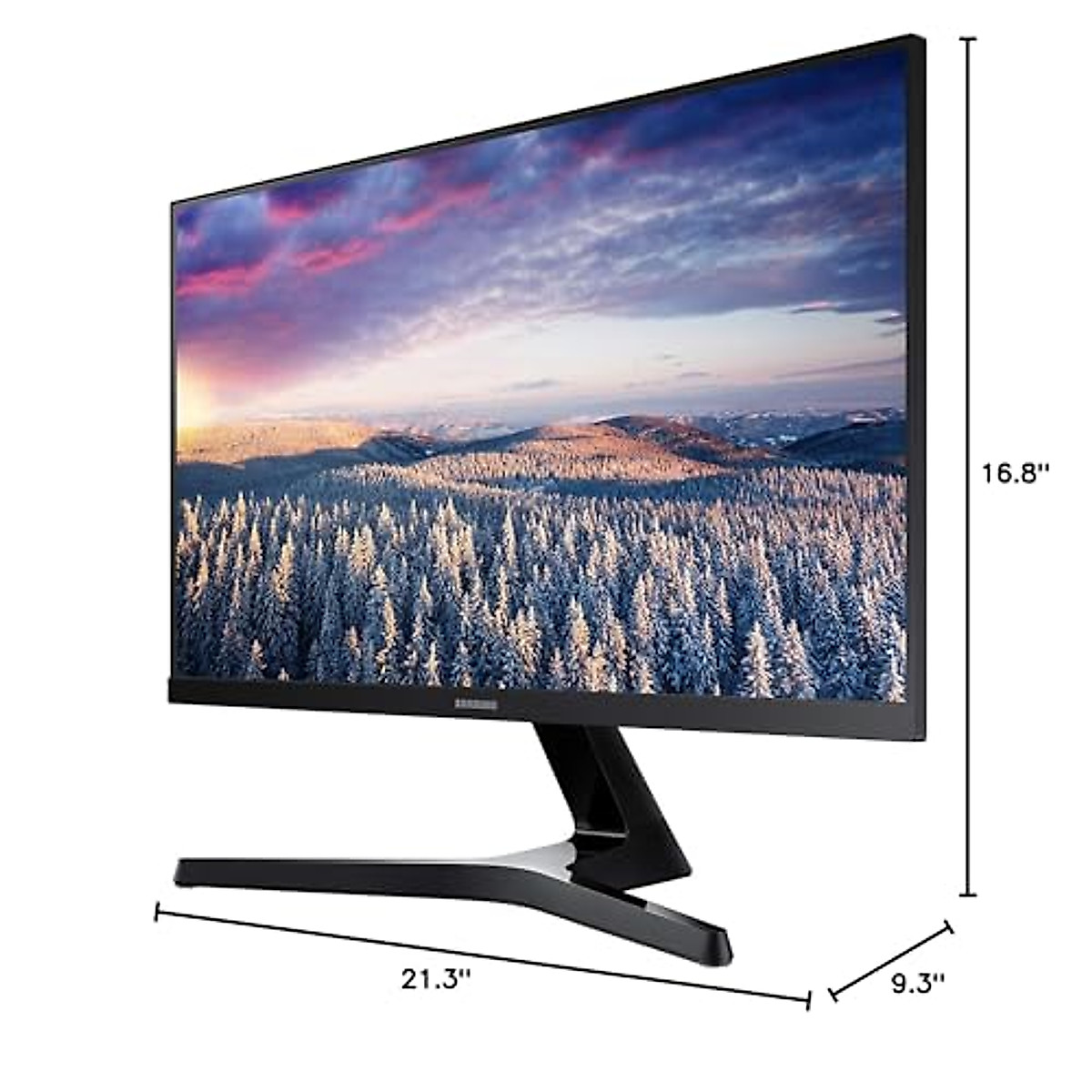 SAMSUNG 24" SR35 Series FHD 1080p Computer Monitor, 75Hz, IPS Panel, HDMI, VGA (D-Sub), VESA Compatible, 3-Sided Border-Less LS24R356FZNXZA, Black