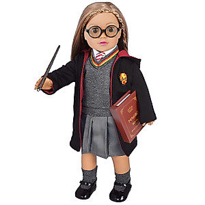 Magic School Uniform Inspired Costume Doll Clothes Clothing Outfits Accessories Set 10 Pcs for 18 inch Girl Dolls