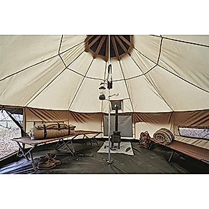 Guide Gear Base Camp Tent, Outdoor, Hiking, Hunting, Four Season Camping with Stove Jack