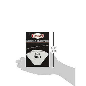 Technivorm Moccamaster 85090 Cup-One Paper Filters, 80 count, White