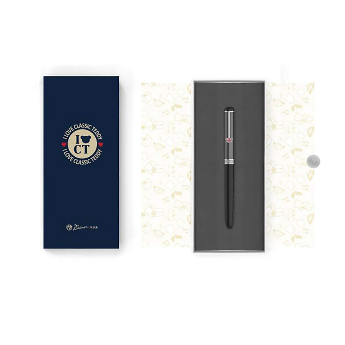 Lanxivi Picasso 921 British Gentleman Fountain Pen Gray Color, Iridium Extra Fine Nib Writing Gift Box Set