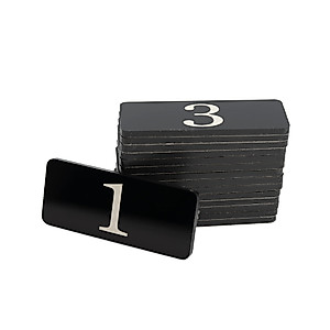 StayMax Plastic Rectangle Locker Numbered Sticker Room Number Table Number (1-100, Black)