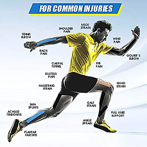 (3 Pack) Kinesiology Tape, N.C.D Waterproof Muscle Tape for Athletes Shoulder Back Muscles Joints Sports Tape Athletic Elastic Fitness Patch 2 Inch×16.4 Ft(Nude)