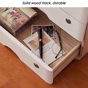 YUZDNM Desktop File Cabinet - Solid Wood Storage Box, Wooden Desktop Storage Box with Lockable Drawers, Office Supplies A4/Receipt File Organizer, 2 Layer Flat File Cabinet with Lock (Color : B)