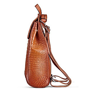 COOLCY Women Real Leather Backpack Shoulder Bag