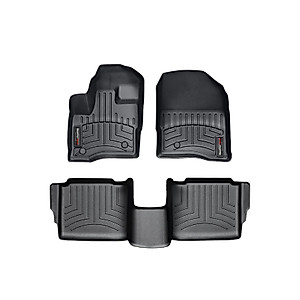 WeatherTech Custom Fit FloorLiner Floor Mats for Ford Taurus (443021-442702) - 1st & 2nd Row, Black