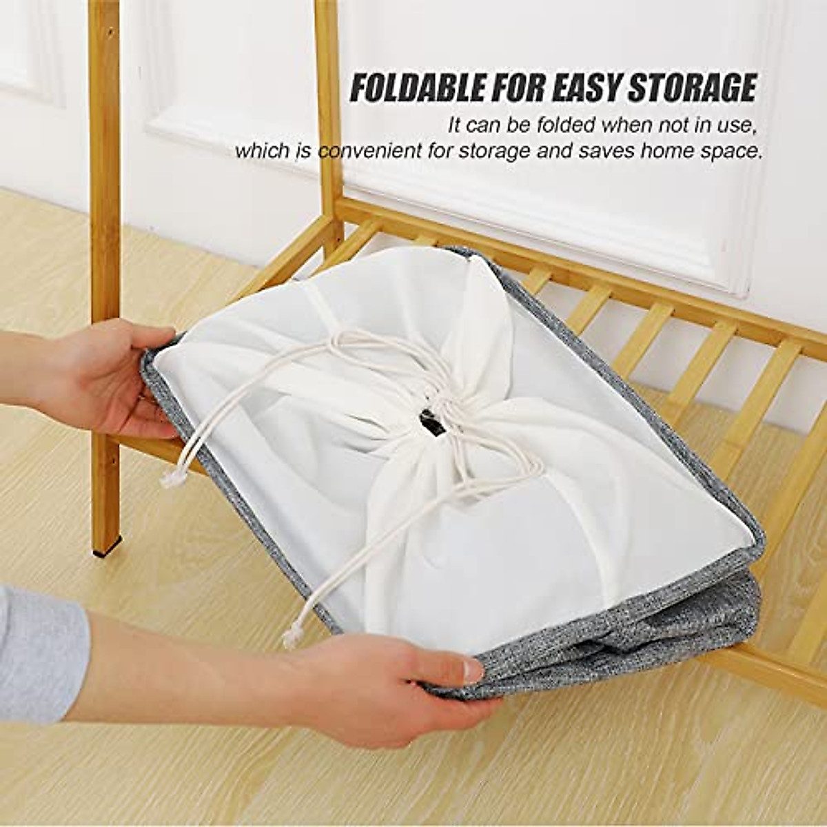 Loading Clothes Storage Box Household Storage Moving Box Wardrobe Finishing Fabric Clothes Cotton Storage Folding Box Extra Large Blanket Storage Bag-75L