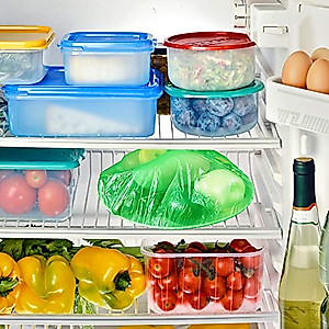 120 Pieces Reusable Food Storage Covers Elastic Colorful Bowl Covers Dish Plate Plastic Covers for Family Outdoor Picnic