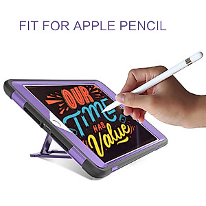 BENTOBEN iPad Mini 5 Case, iPad Mini 4 Case, Glitter Sparkly 3 Layers Heavy Duty Rugged Shockproof Kickstand Sturdy Leather Protective Tablet Cover for Apple iPad Mini 5 / iPad Mini 4, Purple