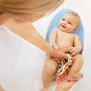 Angelcare Baby Bath Support (Aqua) | Ideal for Babies Less Than 6 Months Old