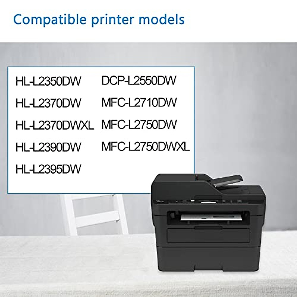 ZJBJ (1-Black) TN730 TN-730 Toner Cartridge Compatible Replacement for Brother DCP-L2550DW MFC-L2710DWL 2750DWL 2750DWXL