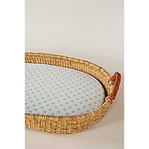 NODNAL CO. Changing Pad Cover - 100% Cotton for Baby Girl/Boy - Gender Neutral Patterns & Colors - Universal Fit Changing Pad Liner for Standard 16" x 32" Baby Changing Table Mats ("I Love You")