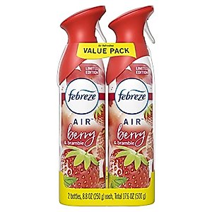 Febreze Air Odor-Eliminating Air Freshener, Berry & Bramble, 2 Ct, 8.8 Fl Oz Each (17.8 Fl oz Total)