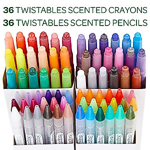 Crayola Silly Scents Twistables, Scented Crayons & Colored Pencils, School Supplies, 72 Count [Amazon Exclusive]
