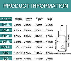 6PCS Glass Dropper Bottle,MoreChioce 10ml Empty Glass Bottle with Dropper Refillable Glass Bottle Container for Skin Care Liquid,Makeup Liquid,Cosmetic