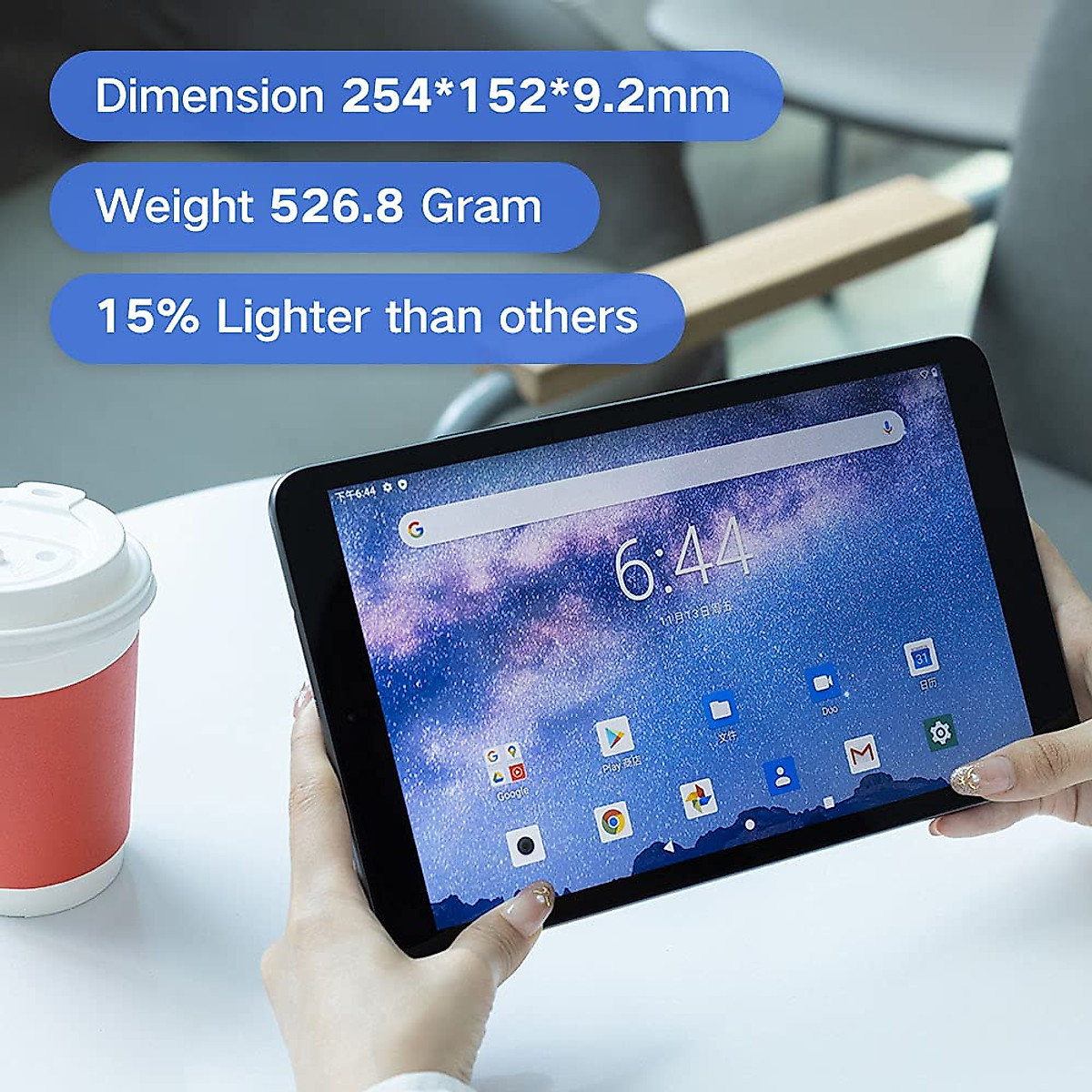 Coolpad Tablet 10" HD Android 10 Tablet, Qualcomm 64bit Processor, Drop Protection, 32GB Storage, 3GB RAM, Quick Charge 3.0, Medieval Gray,3667AT (Tasker 10" 3GB/32/GB)