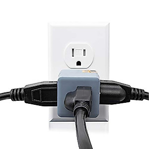 [UL Listed] Cable Matters 3-Pack 3 Outlet Wall Adapter (3 Outlet Power Cube Tap, Outlet Splitter, Multi Plug Outlet, 3 Way Plug Adapter, Outlet Extender) in Gray