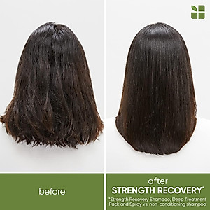 Biolage Strength Recovery Deep Treatment Pack | Moisturizing Hair Repair Mask | For Dry, Damaged Hair Types | Deep Conditioning | Cruelty-Free | Infused with Vegan Squalane | 3.4 Fl. Oz