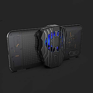 TOTOU Mobile Phone Cooler for Silent Phone Radiator PUBG Controller Handle LED Light Cooling Fan