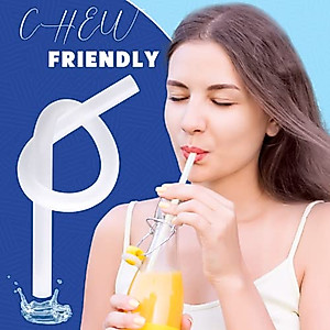 Replacement Silicone Straws for Stanley 40 oz Adventure Tumbler, 6 Pack Reusable Food Grade Silicone Straws with Cleaning Brush, Can be Cut Off — for Stanley Cup 40 oz Water Jug Accessories, 12" Long