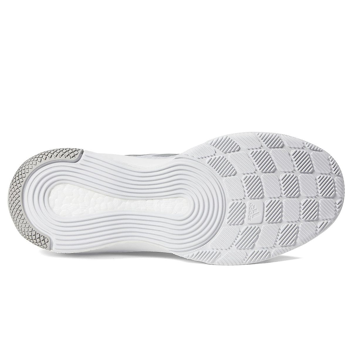 adidas Women's Crazyflight Mid Volleyball Shoe, White/Silver Metallic/Grey, 8.5