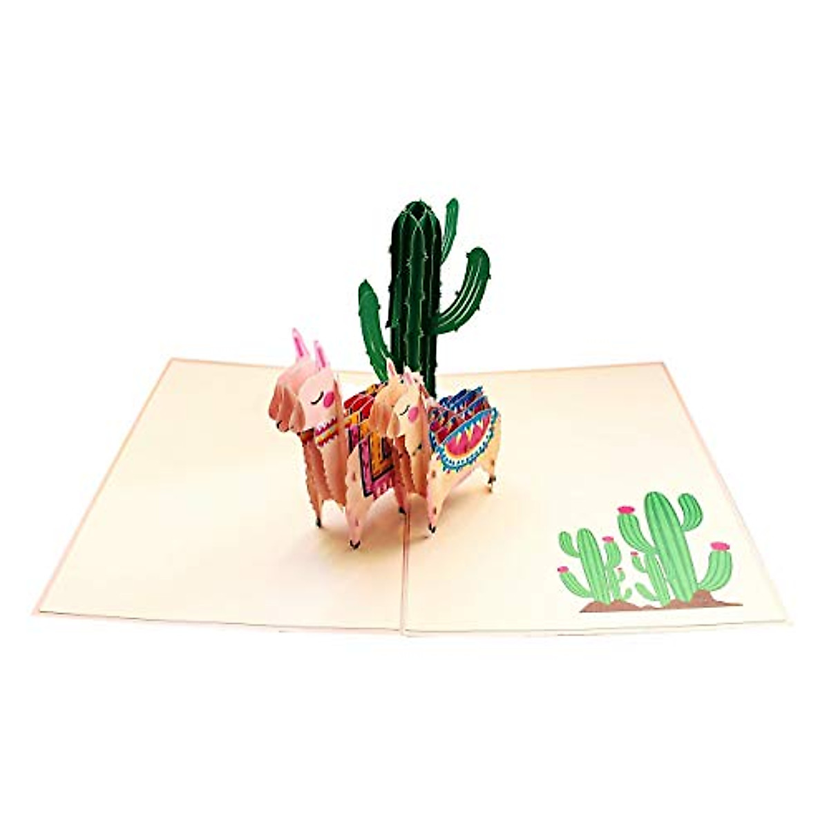 iGifts And Cards Cute Llamas Family 3D Pop Up Greeting Card – Happy Birthday, Friendship, Thank You, Celebration, Congratulations, All Occasion, Bon Voyage, Just Because, Thinkinng of You, Fun
